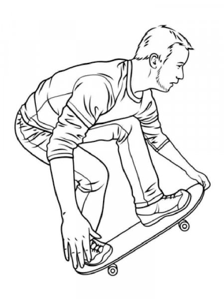 Skateboarding coloring pages