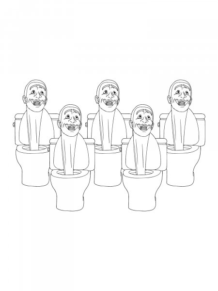 Skibidi Toilet coloring pages