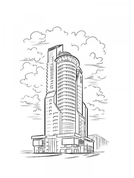 Skyscraper coloring pages