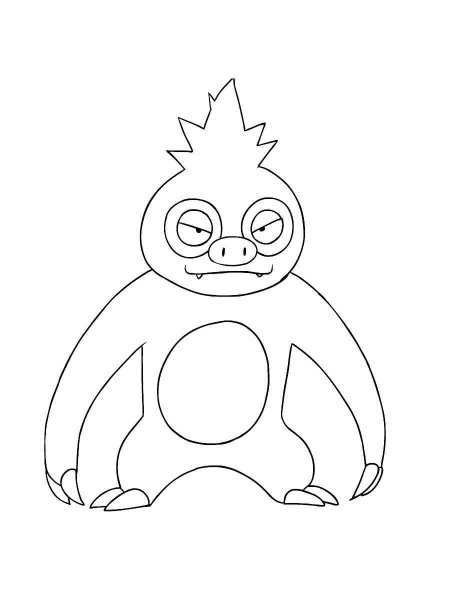 Slakoth Pokemon coloring pages