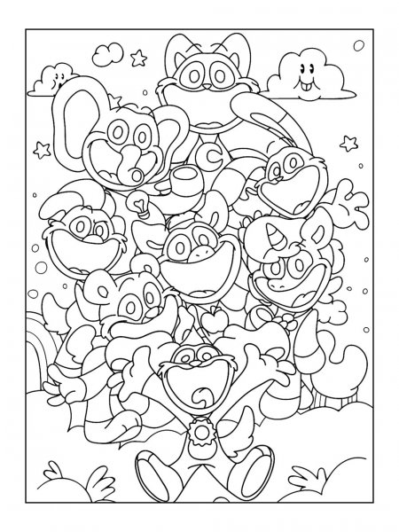 Smiling Critters coloring pages