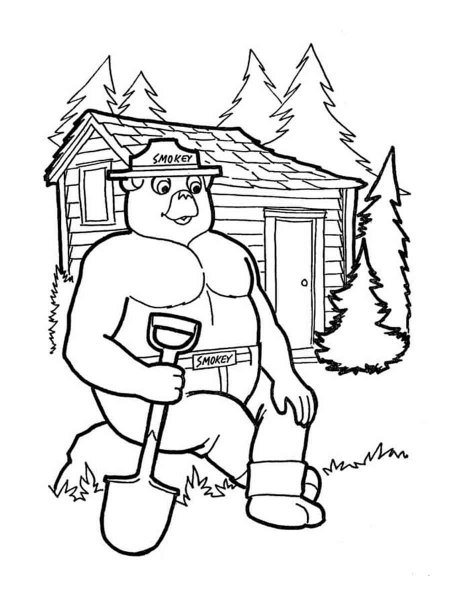 Smokey Bear coloring pages