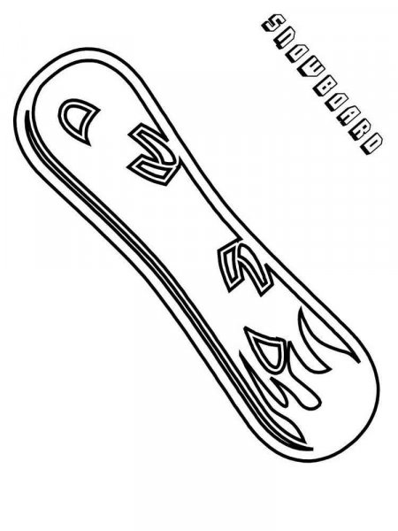 Snowboarding coloring pages