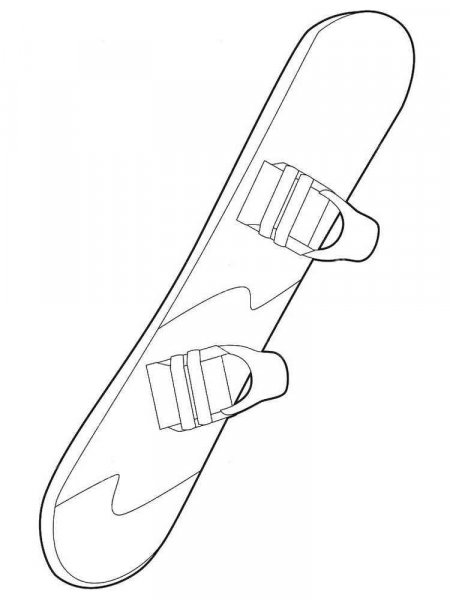 Snowboarding coloring pages