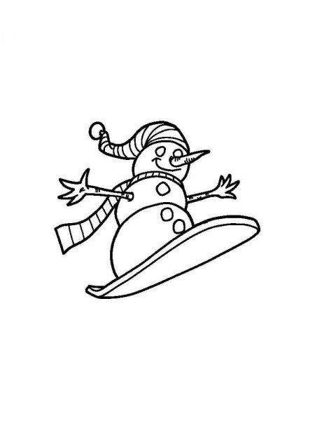 Snowboarding coloring pages