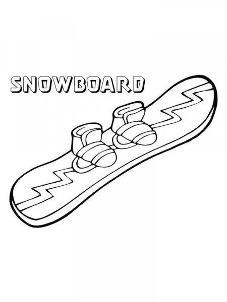 Snowboarding coloring pages