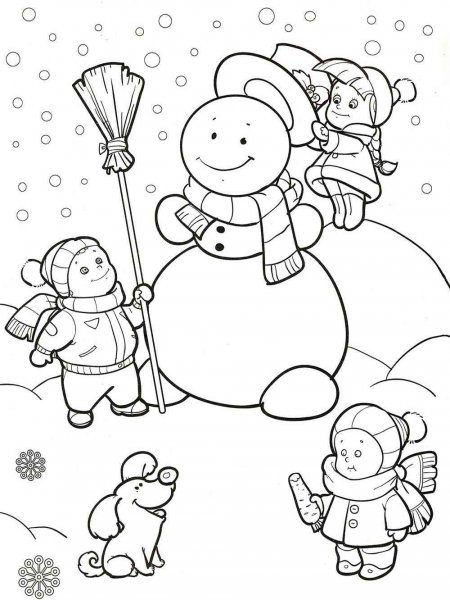 Snowman coloring pages