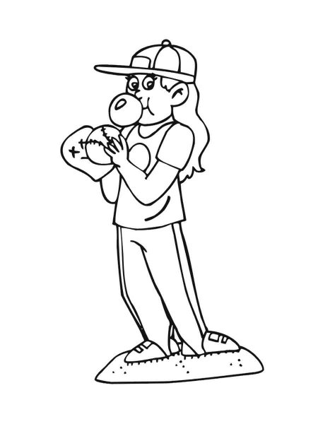 Softball coloring pages