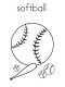Softball coloring pages