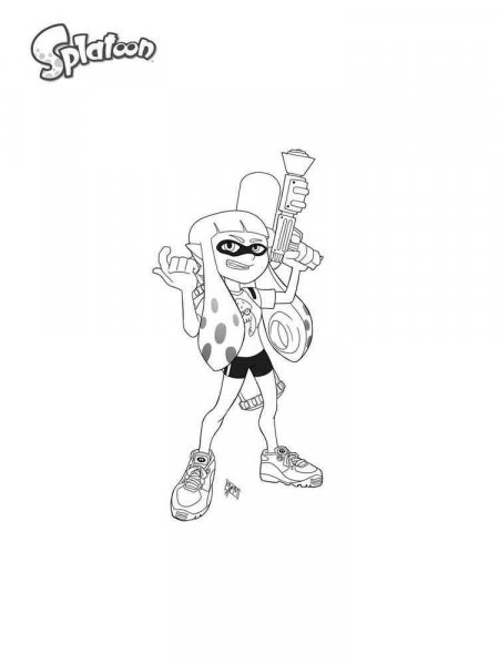 Splatoon coloring pages