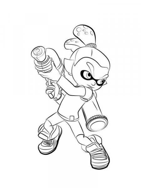 Splatoon coloring pages
