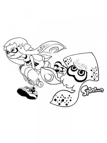 Splatoon coloring pages