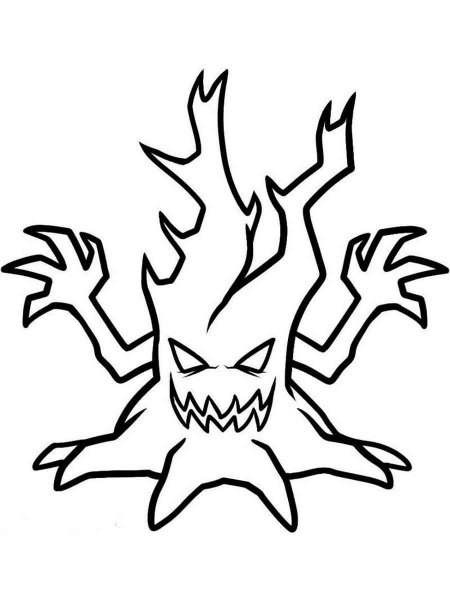 Spooky Tree coloring pages