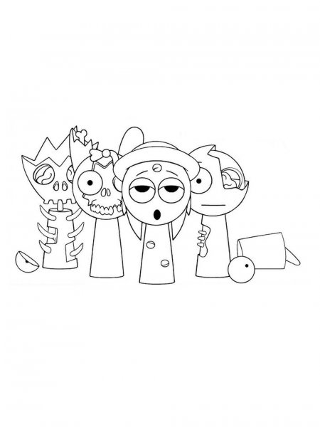 Incredibox Sprunki coloring pages