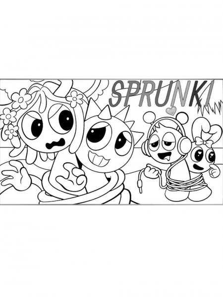 Incredibox Sprunki coloring pages
