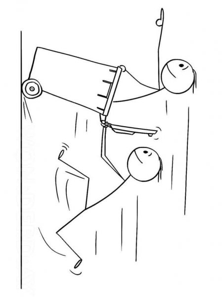 Stickman coloring pages