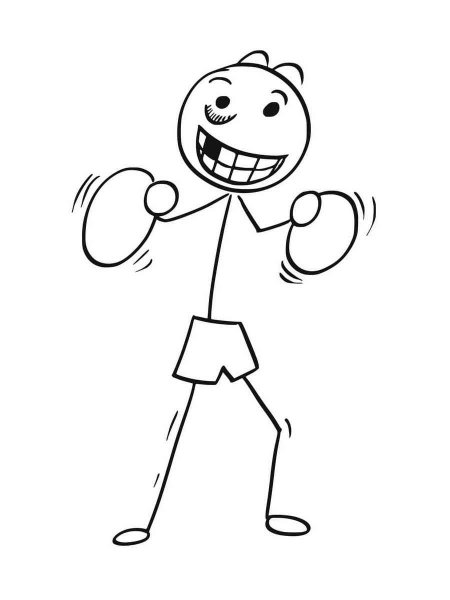 Stickman coloring pages