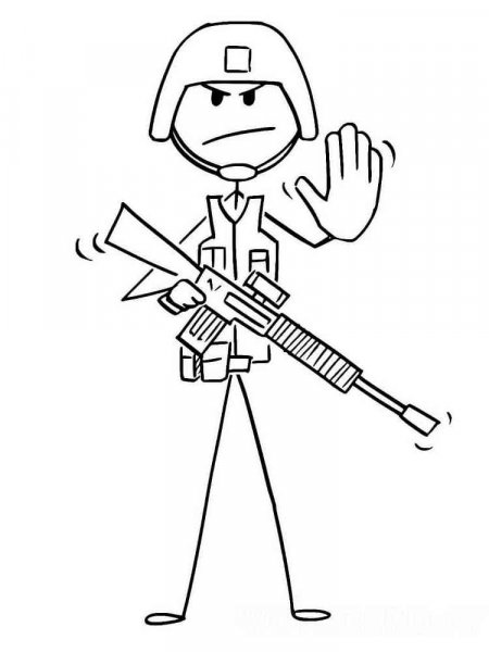 Stickman coloring pages