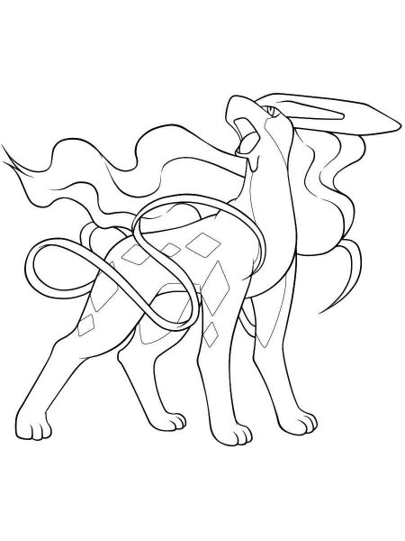 Suicune Pokemon coloring pages