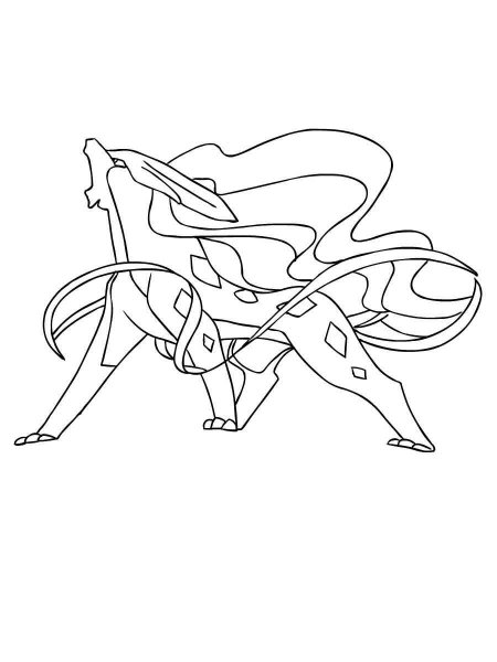 Suicune Pokemon coloring pages