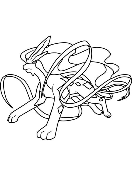 Suicune Pokemon coloring pages