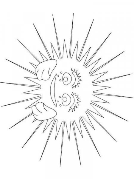 Sun coloring pages