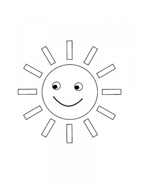 Sun coloring pages