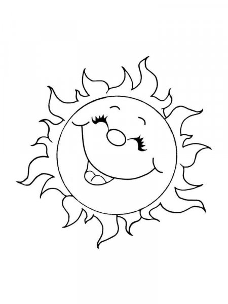 Sun coloring pages