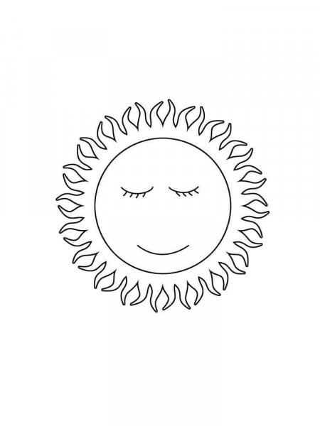 Sun coloring pages