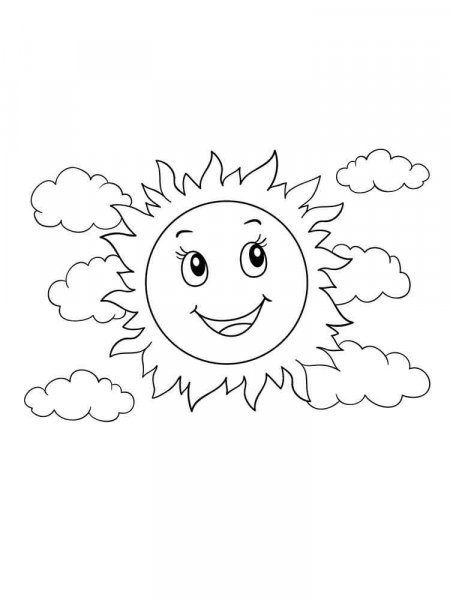 Sun coloring pages