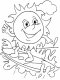 Sun coloring pages