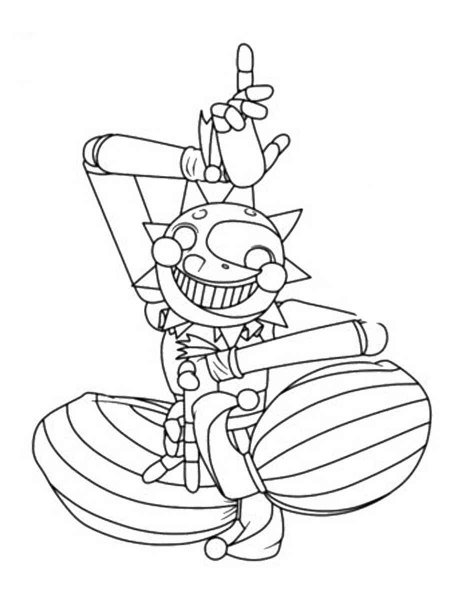 Sundrop Fnaf coloring pages