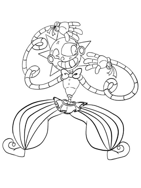 Sundrop Fnaf coloring pages