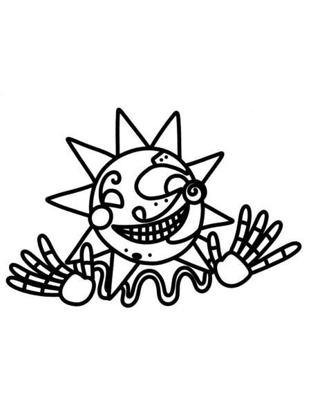 Sundrop Fnaf coloring pages