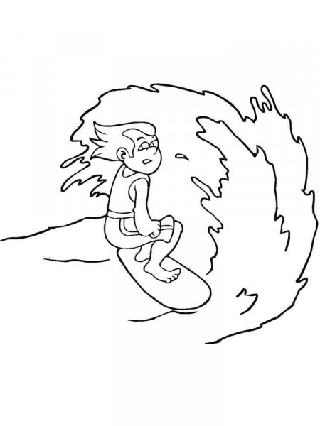 Surfboard coloring pages