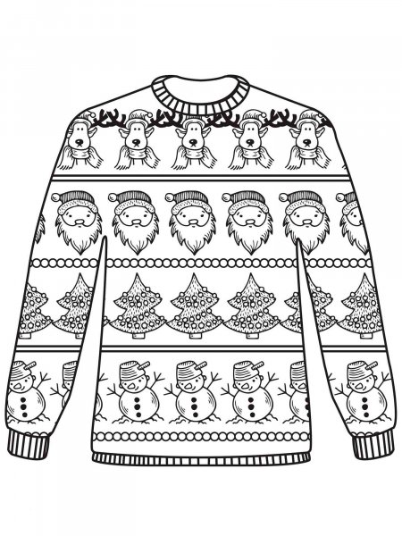 Sweater coloring pages