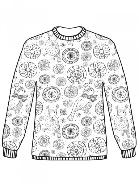 Sweater coloring pages