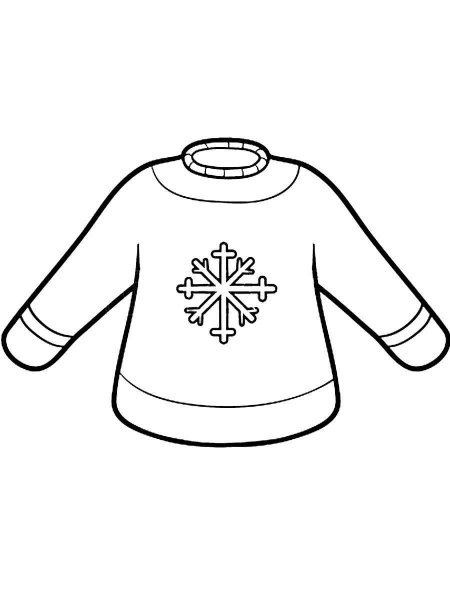 Sweater coloring pages
