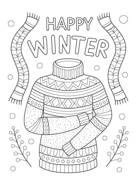 Sweater coloring pages