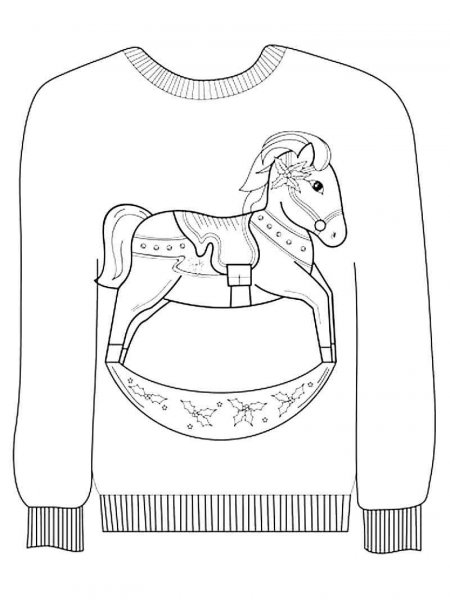 Sweater coloring pages