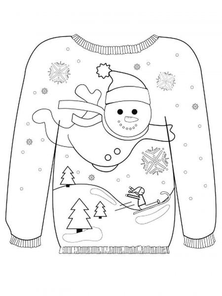Sweater coloring pages