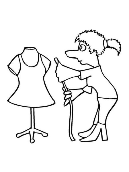 Tailor coloring pages