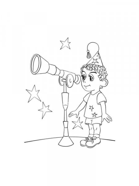 Telescope coloring pages