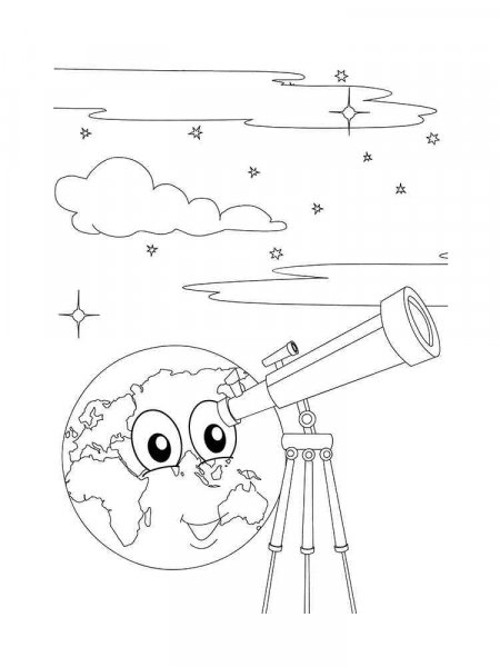 Telescope coloring pages