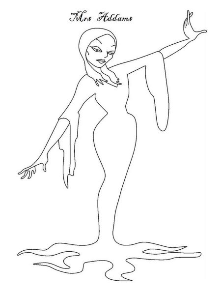 The Addams Family coloring page - Free printable