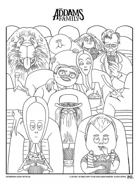The Addams Family coloring page - Free printable