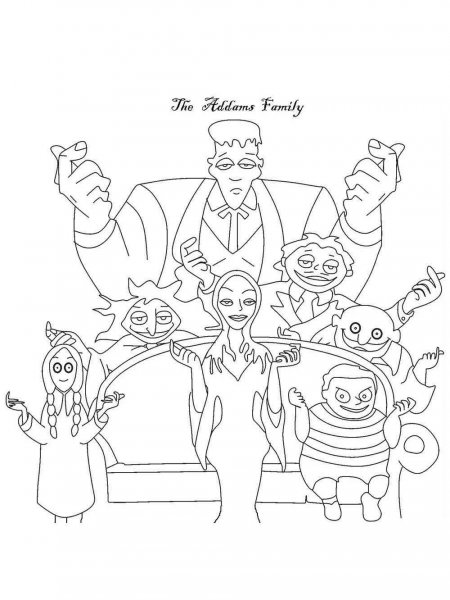The Addams Family coloring page - Free printable