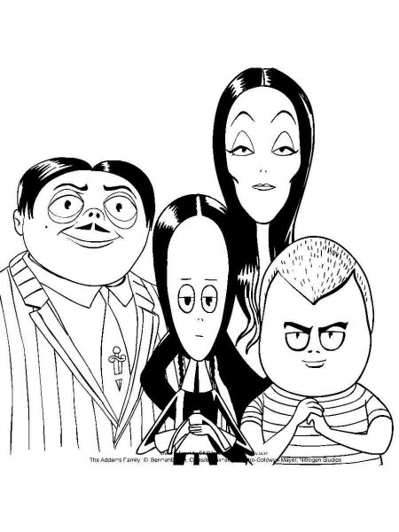 The Addams Family coloring page - Free printable