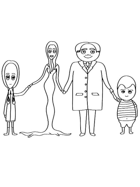The Addams Family coloring page - Free printable