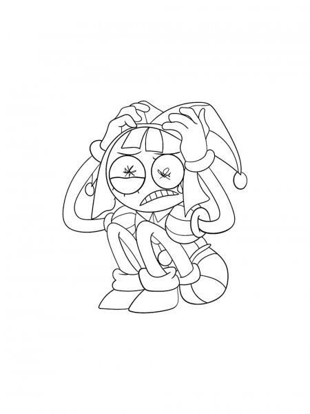 Pomni coloring pages